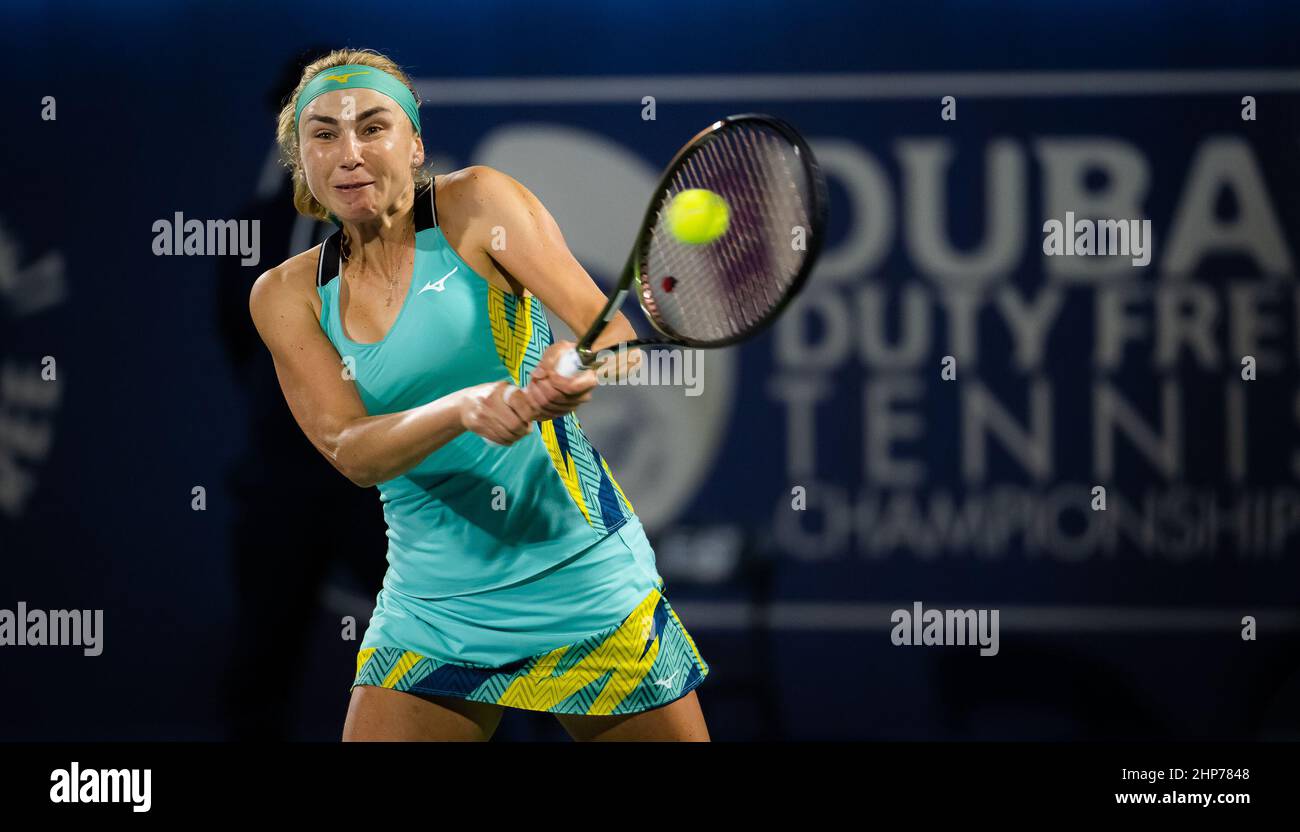 Lyudmyla Kichenok of Ukraine in action during the doubles semi-final of ...