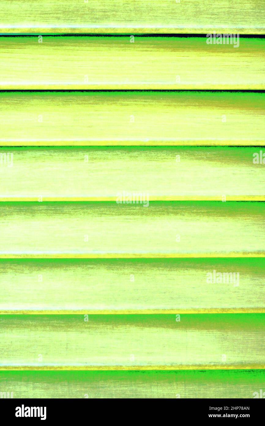 Horizontal wooden window slats in a bright green color Stock Photo - Alamy
