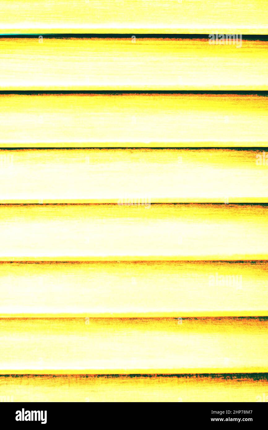 Horizontal wooden window slats in the closed position Stock Photo - Alamy
