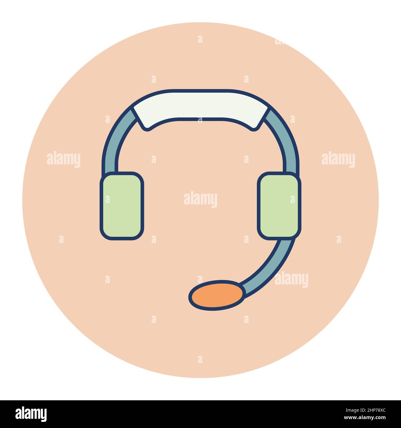 Customer support symbol headphones Stock Vector Images - Alamy