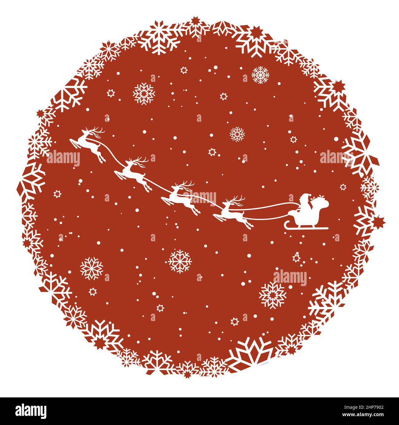 simple christmas background with flying santa Stock Vector Image & Art ...