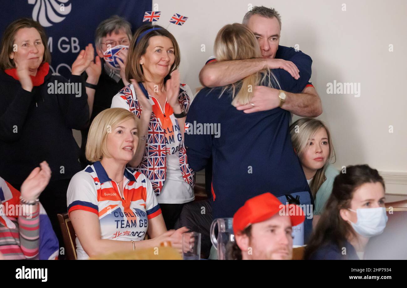 David Hardie, father to Grant Hardie, reacts after the Men's Gold medal ...