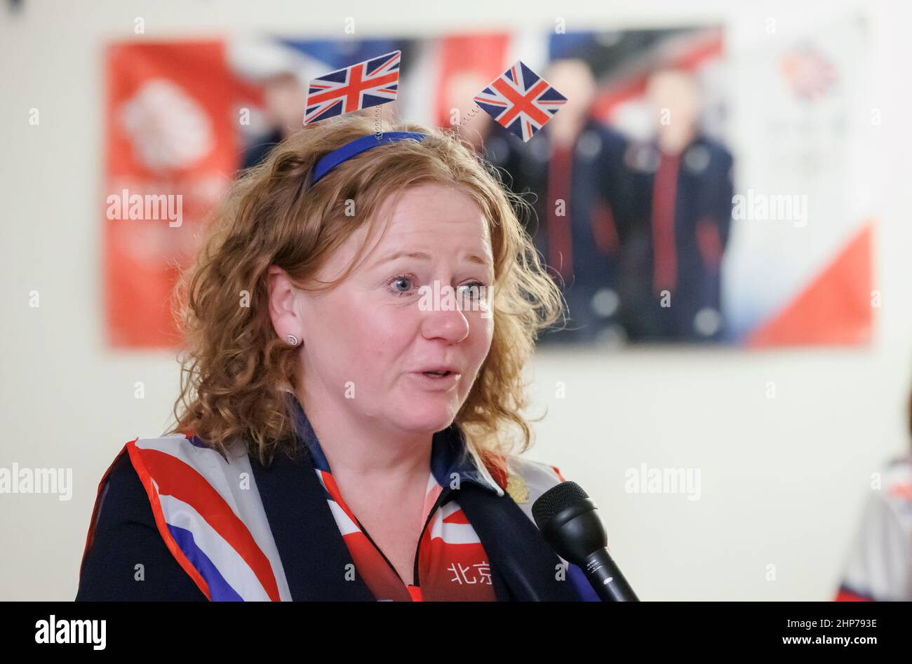 Katie Lammie mother of Bobby Lammie speaks after the Men's Gold medal ...