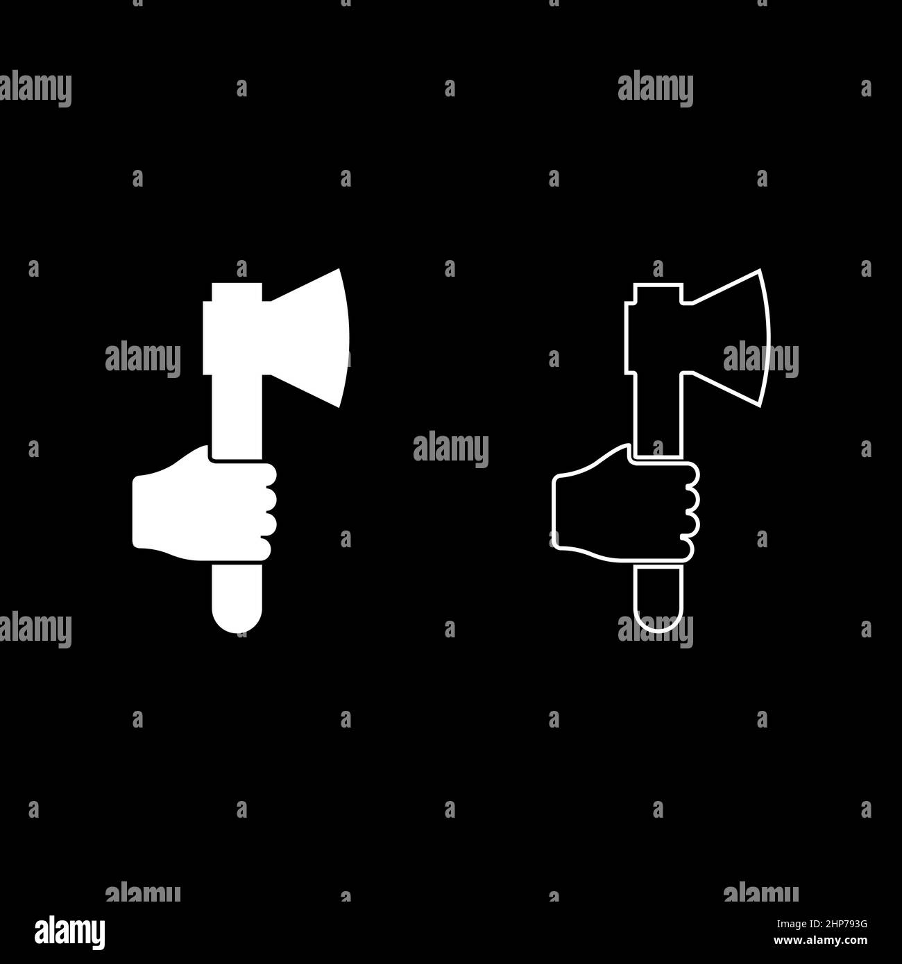 Hand holding axe Black and White Stock Photos & Images - Alamy