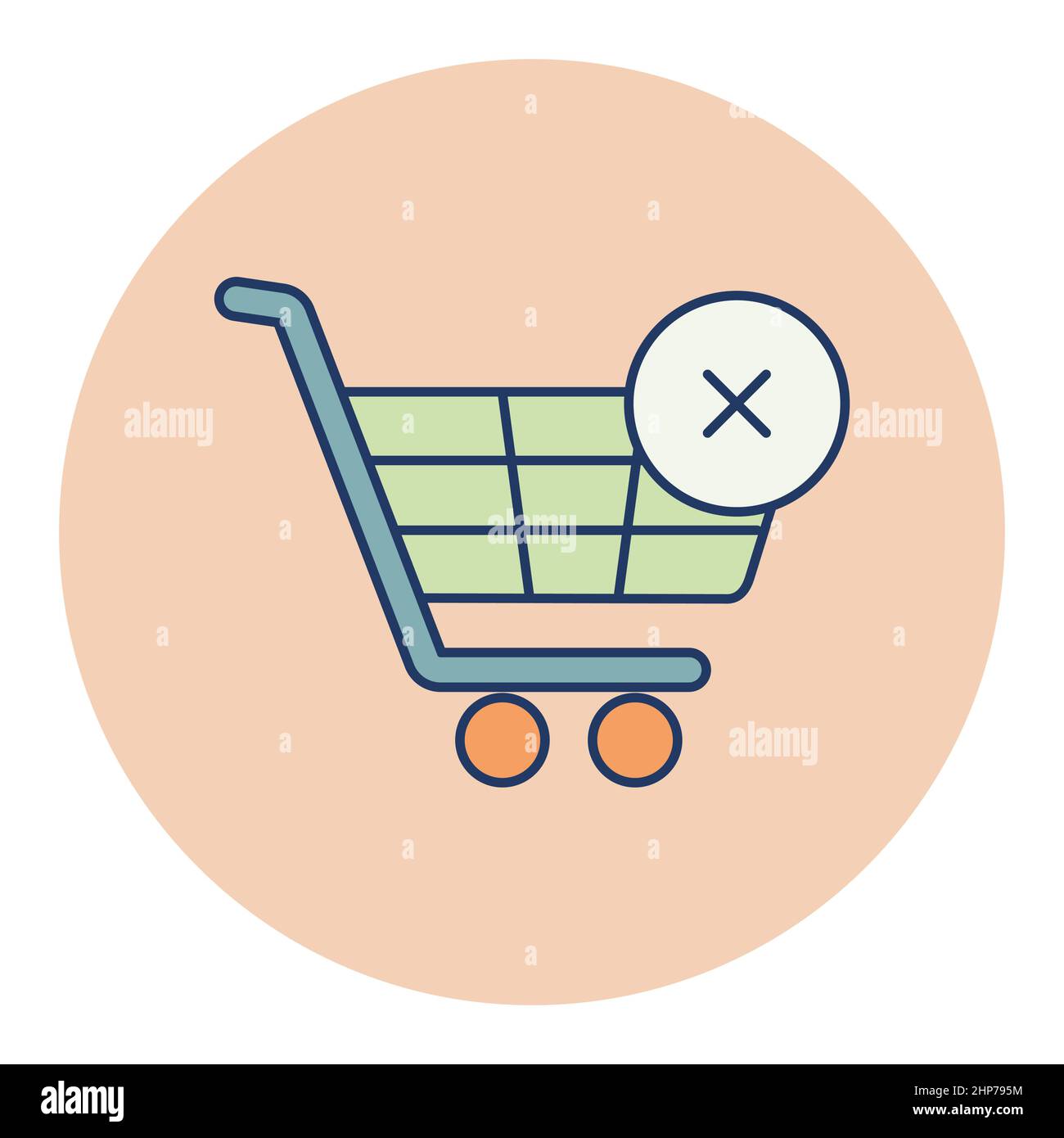 Shopping cart with cross sign icon Stock Vector Image & Art - Alamy