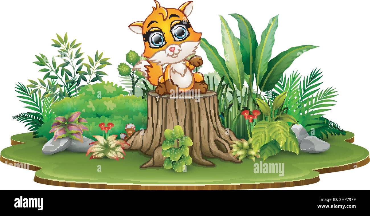 Cartoon happy fox hi-res stock photography and images - Alamy