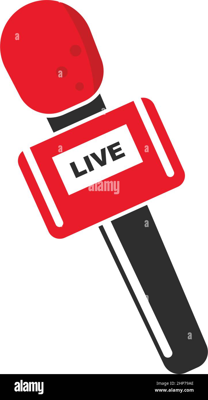 microphone live news icon vector illustration design template Stock ...