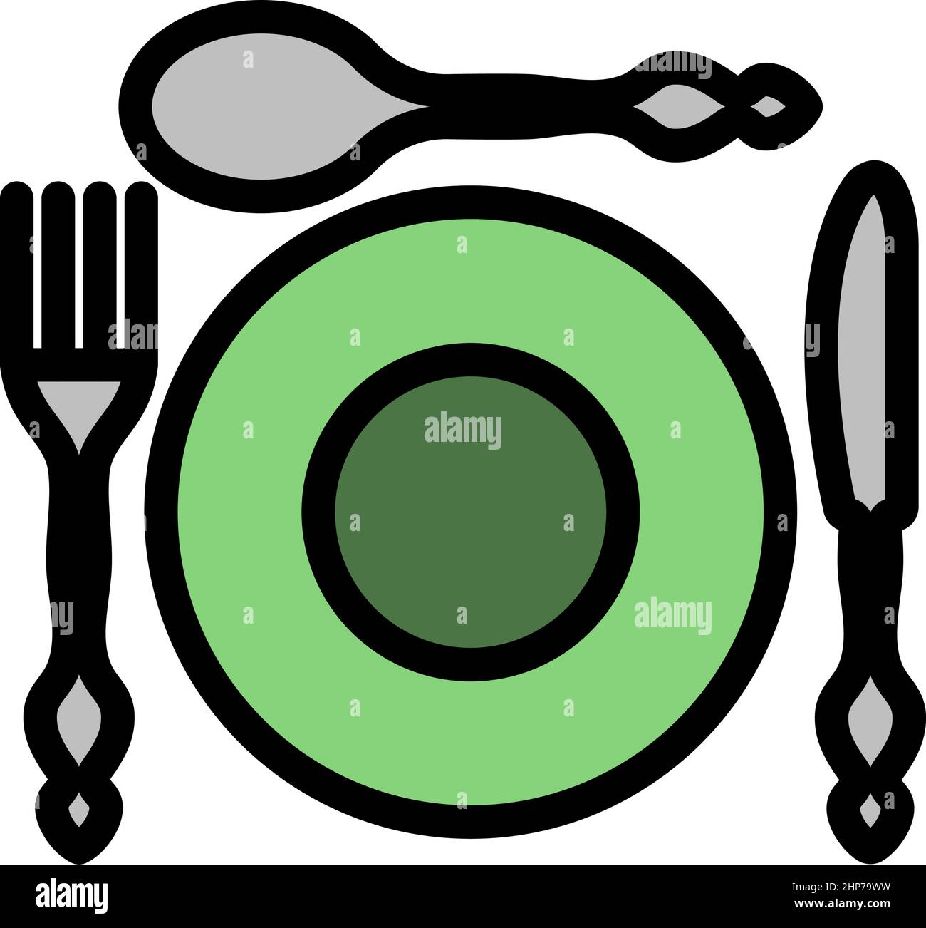 Silverware sign Stock Vector Images - Alamy