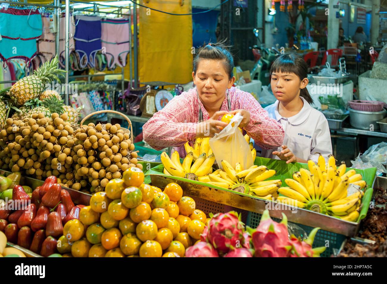 Urban scene from the famous night market in Hua Hin. Hua Hin is one of ...