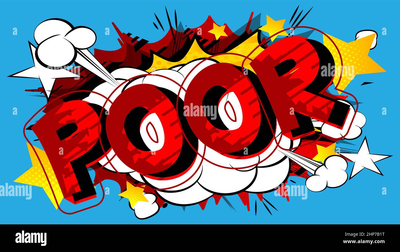 Poor. Comic book word text on abstract comics background Stock Vector ...