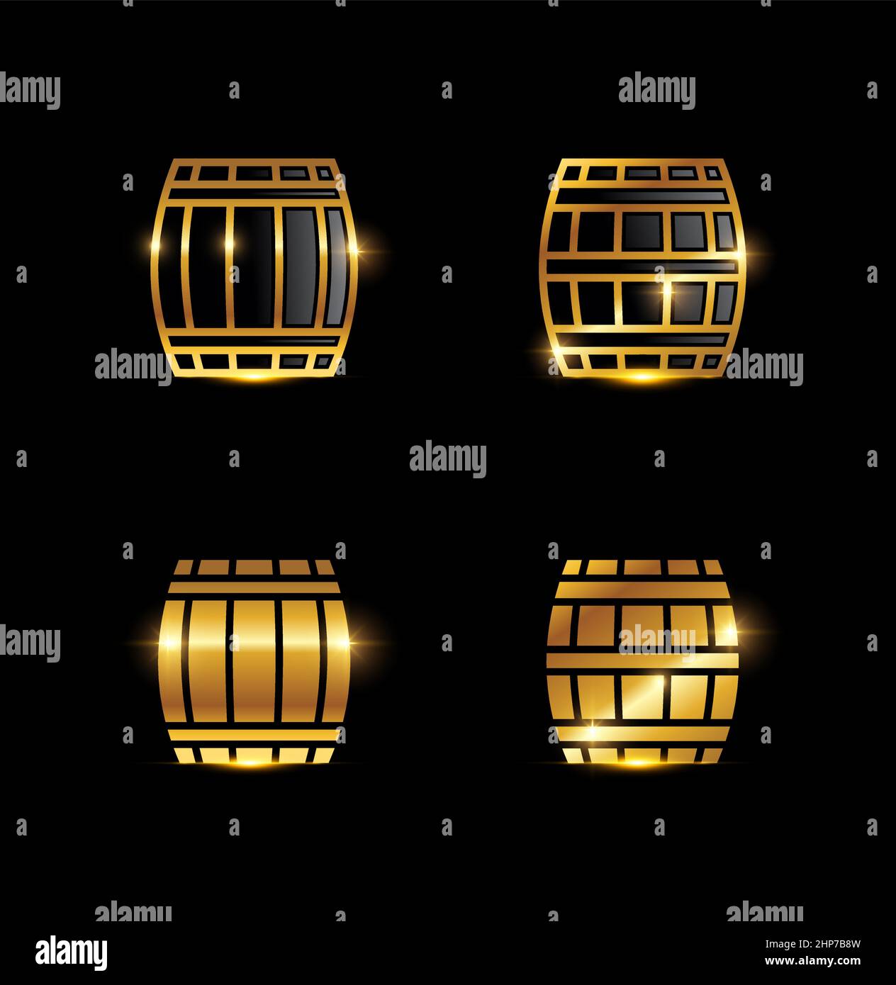 Emblem wooden barrel icon Stock Vector Images - Alamy