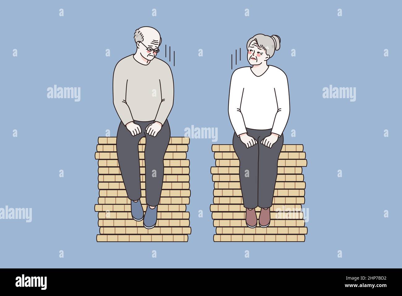 Cartoon disappointed old man Stock Vector Images - Alamy