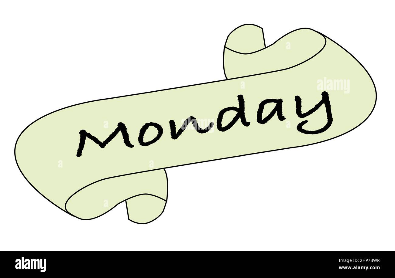 Monday Day Scroll Stock Vector Image & Art - Alamy