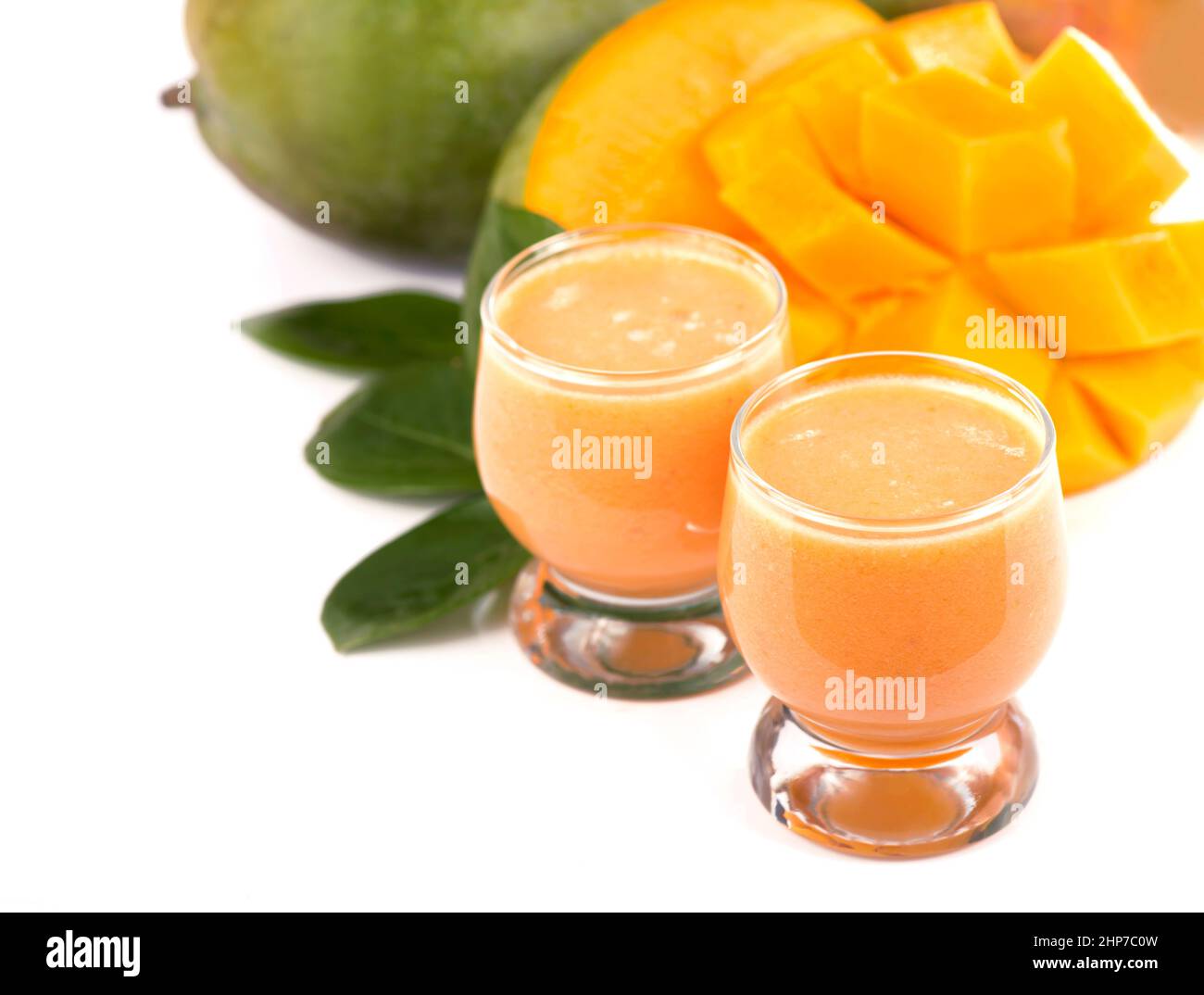 Sweet mango fruit isolated on a white background Stock Photo - Alamy