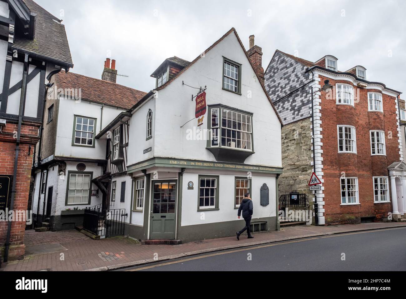 Brighton, February 3rd 2022: Bull House in Lewes High Street Stock ...
