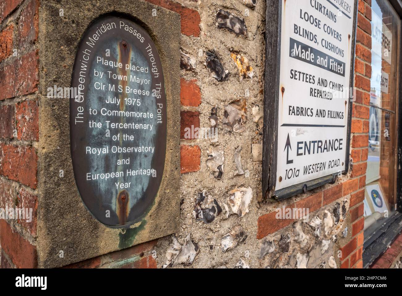 Brighton, February 11th 2022: The Meridian Line in Lewes Stock Photo ...