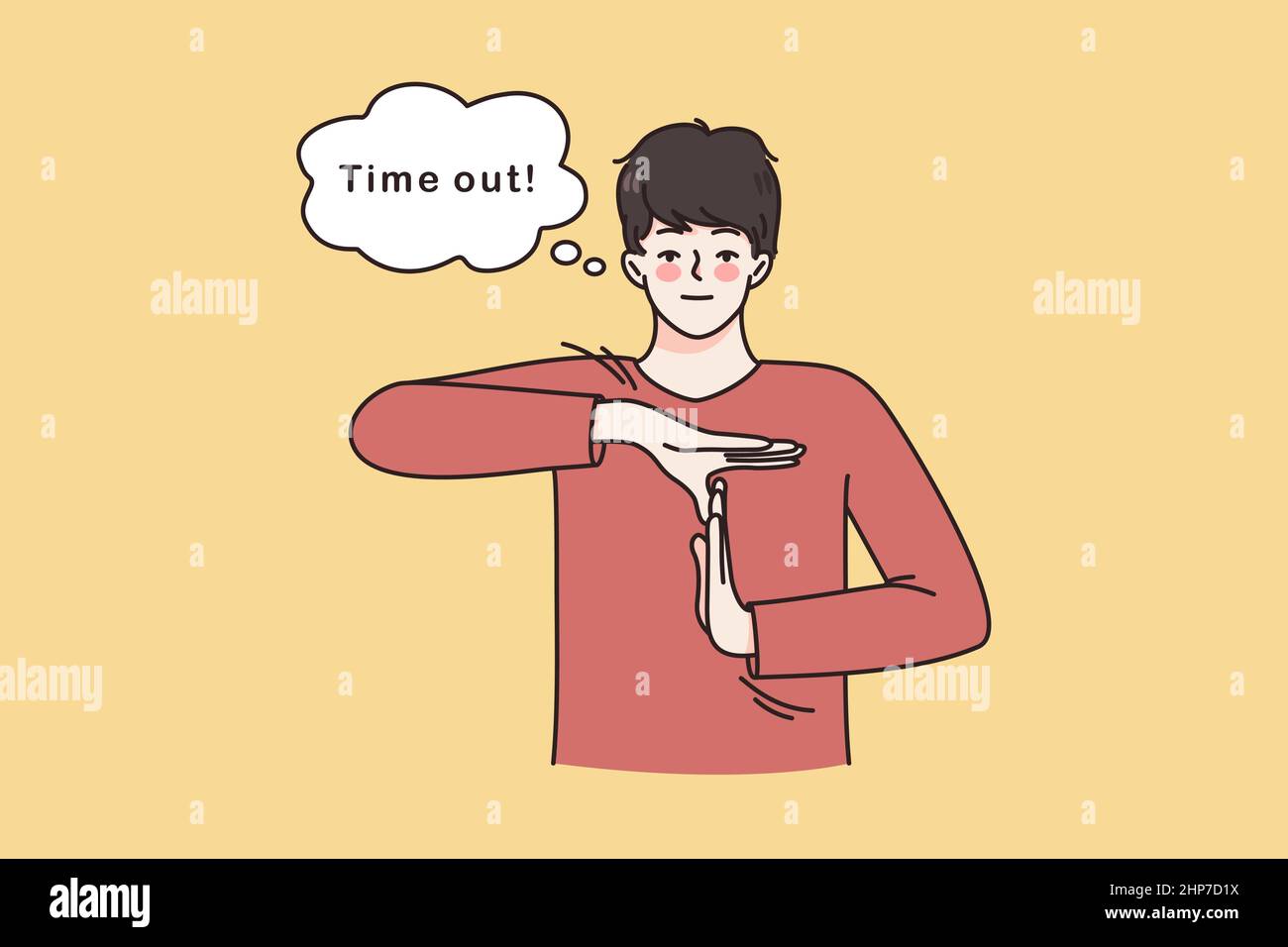 Timeout cartoon hi-res stock photography and images - Alamy