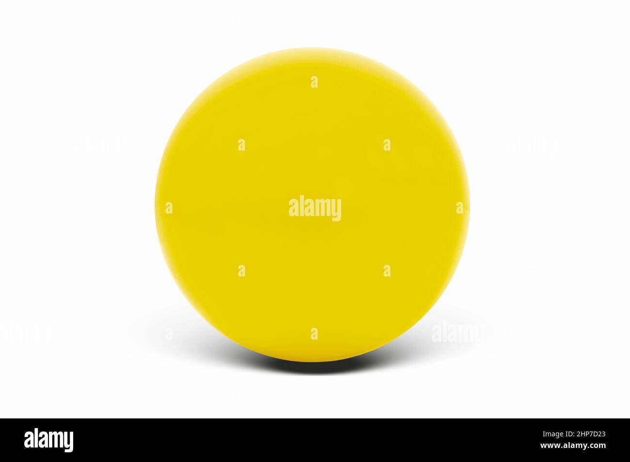 Yellow ping-pong ball isolated on white Stock Photo - Alamy
