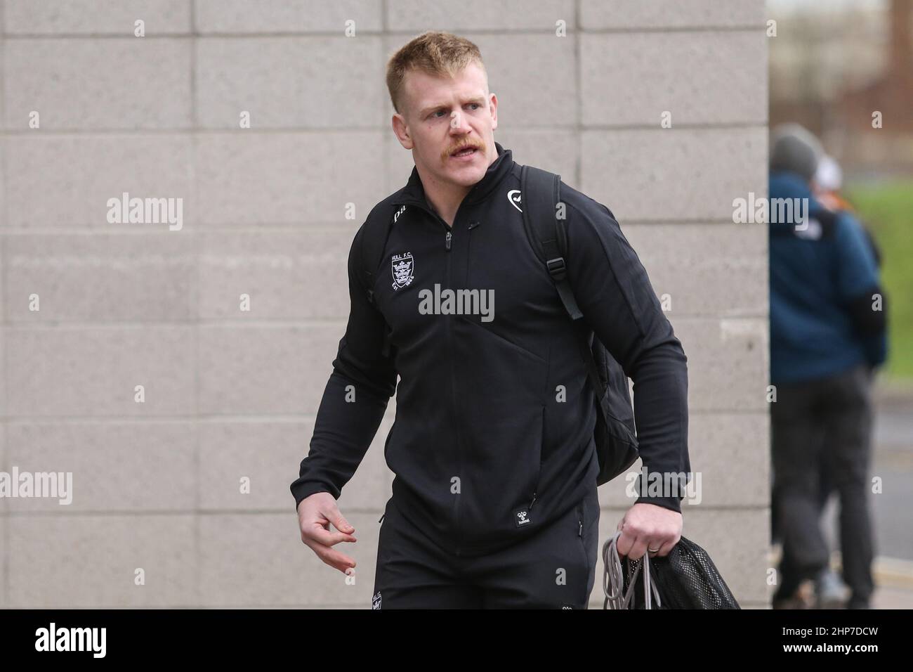 Brad Fash (17) of Hull FC arrives at the MKM Stadium in, on 2/19/2022 ...