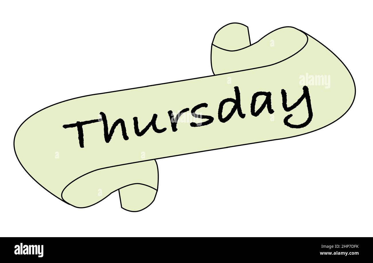 Thursday Day Scroll Stock Vector Image & Art - Alamy