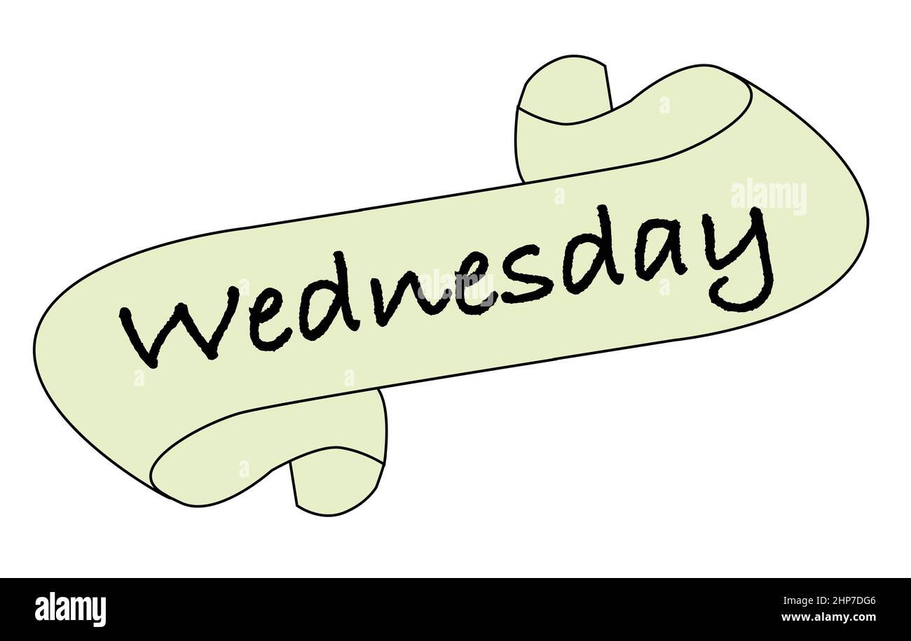 Wednesday Day Scroll Stock Vector Image & Art - Alamy