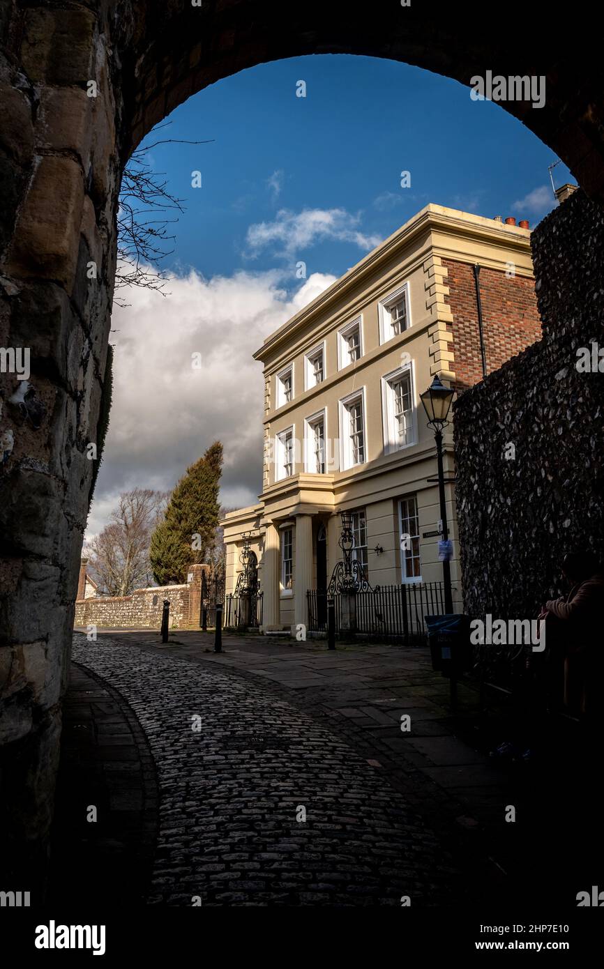 Brighton, February 14th 2022: Castlegate House, at Lewes Castle Stock ...