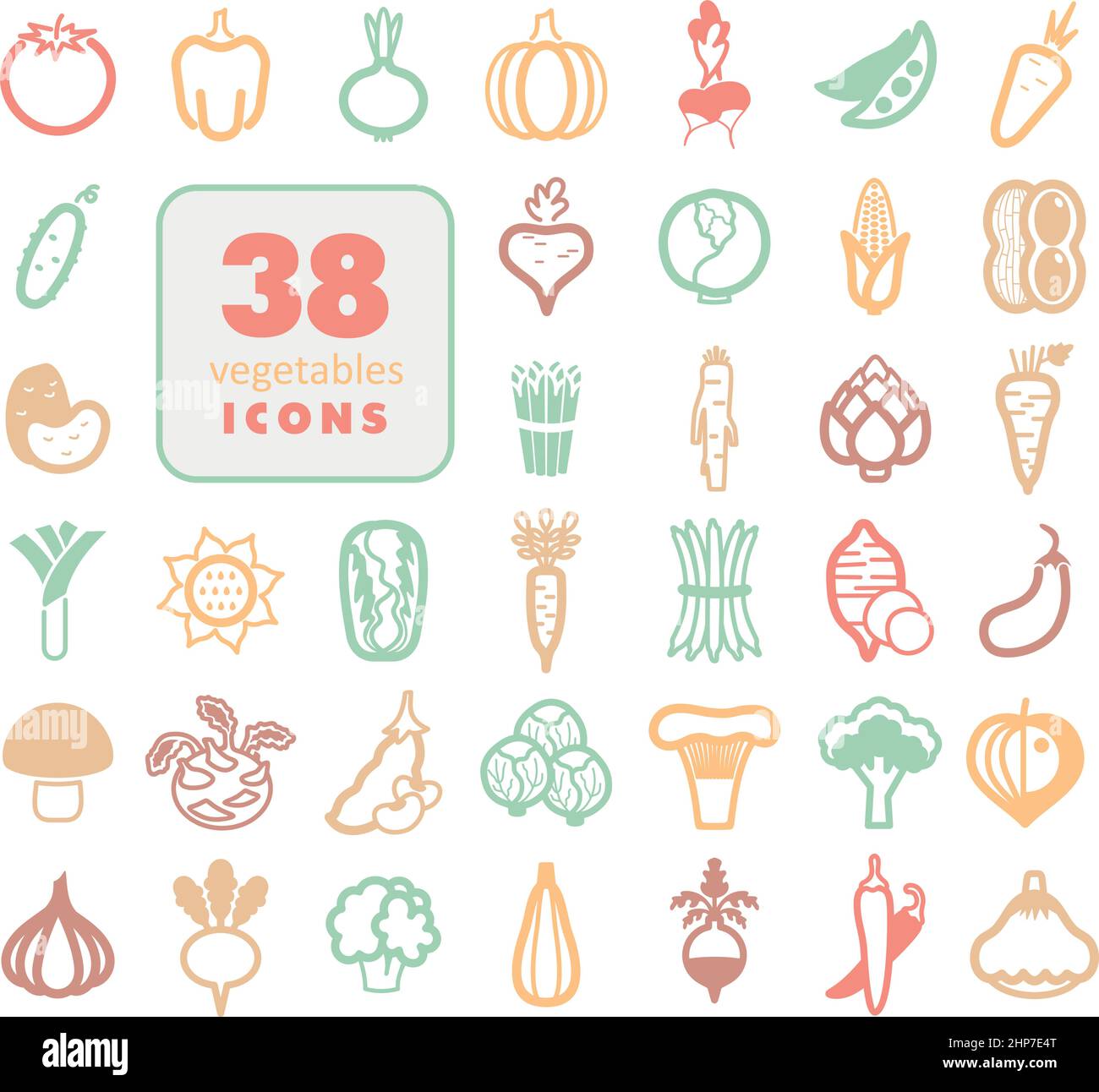 Vegetables icon set Stock Vector Image & Art - Alamy