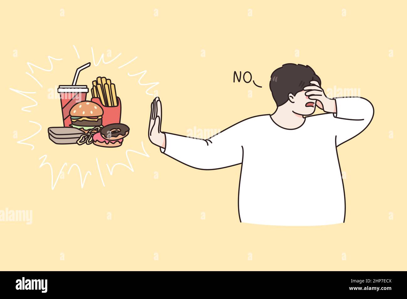 Diet man Stock Vector Images - Alamy