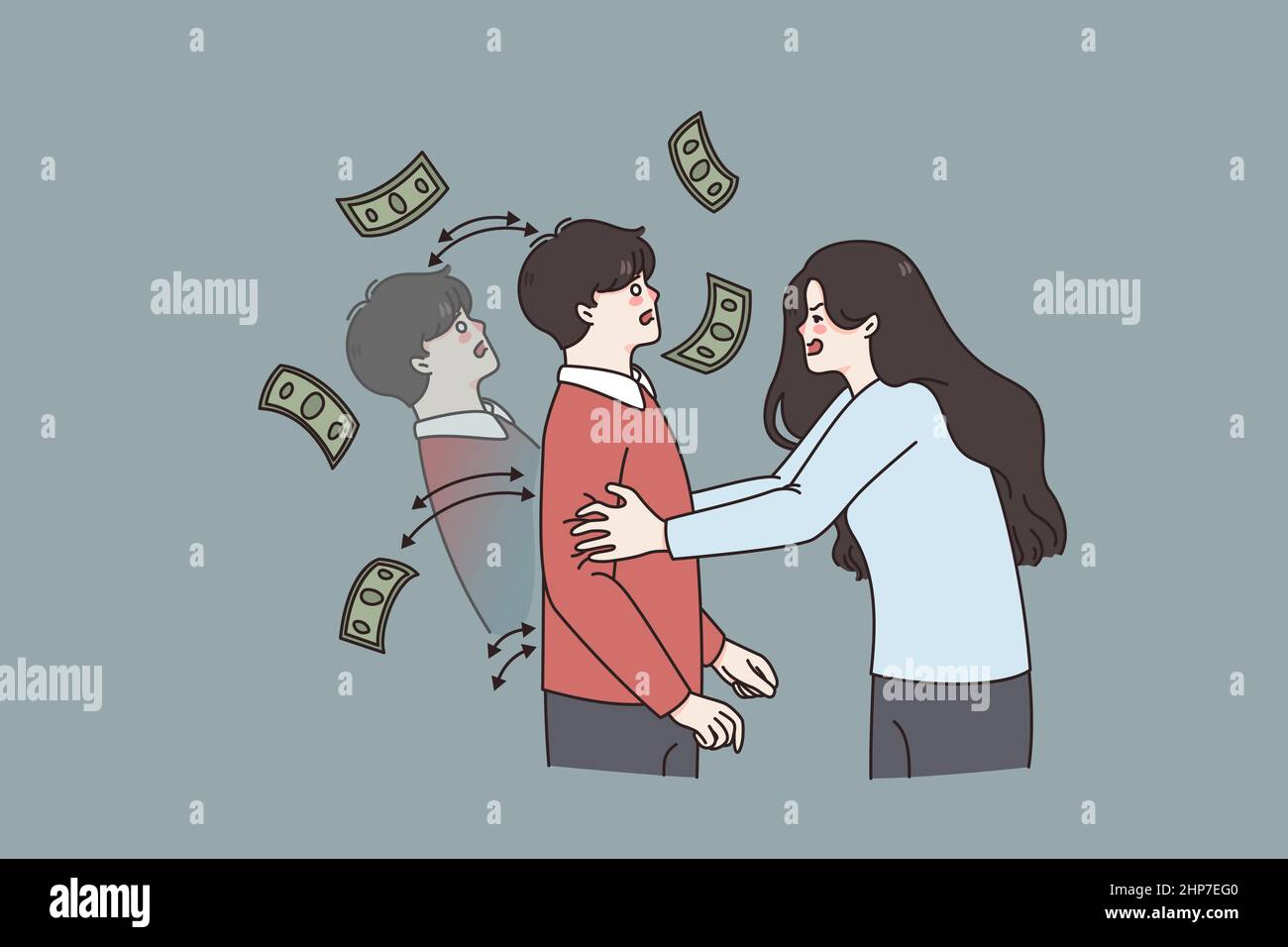 Financial addiction and money concept Stock Vector Image & Art - Alamy