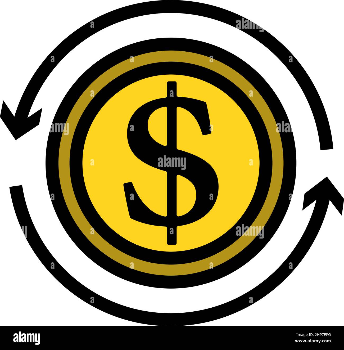 Cash Back Coin Icon Stock Vector Image & Art - Alamy