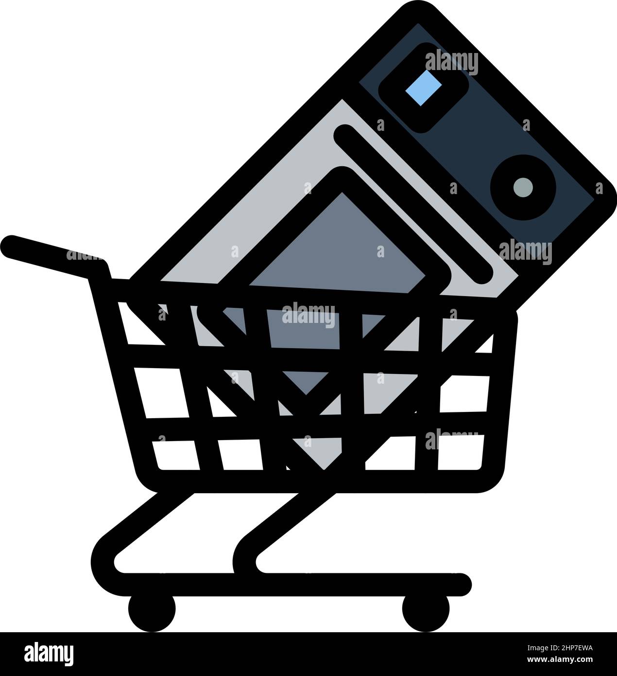 Microwave oven outline vector Cut Out Stock Images & Pictures - Alamy