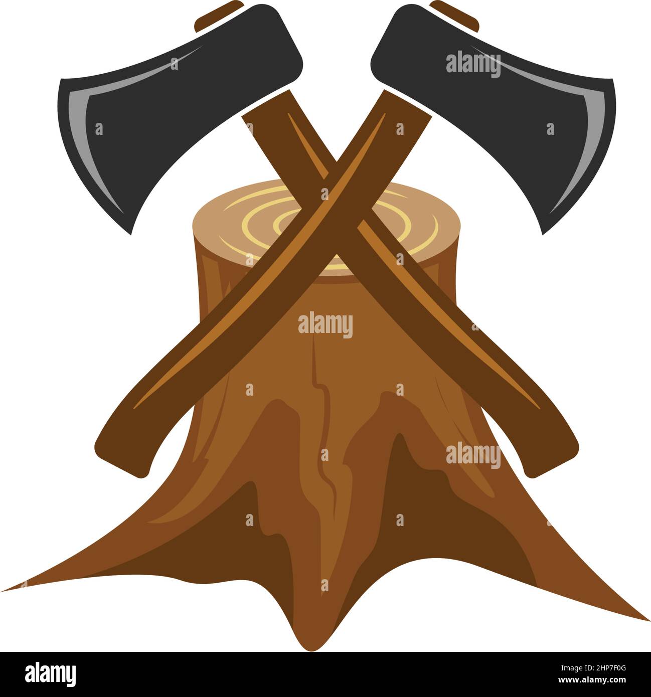 axe with tree wood stump icon vector illustration design template Stock Vector Image & Art - Alamy