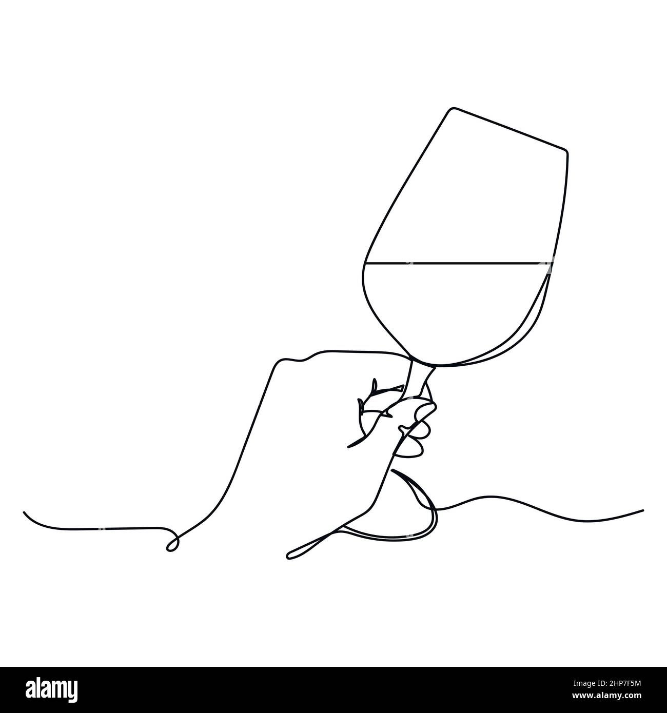 Wine Glass Drawing Abstract