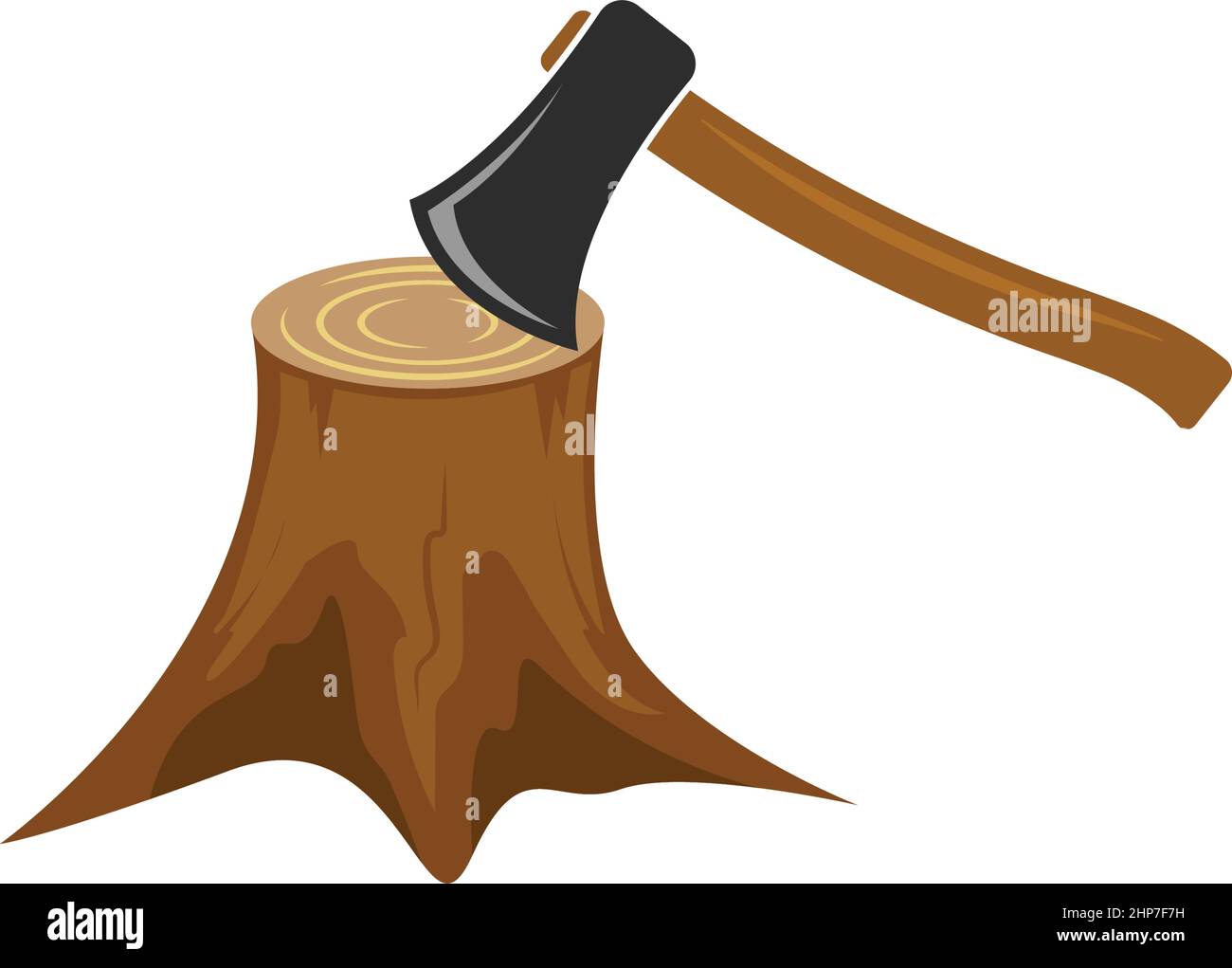 axe with tree wood stump icon vector illustration design template Stock Vector Image & Art - Alamy