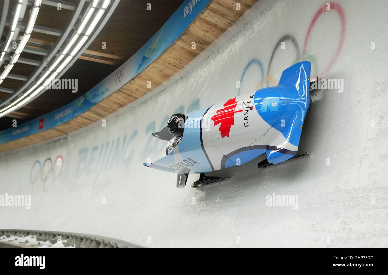 Yanqing, China. 19th Feb, 2022. Bobsleigh, Olympics, two-man bobsleigh ...