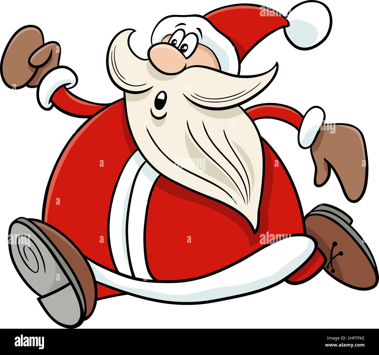 Cartoon running santa hi-res stock photography and images - Alamy