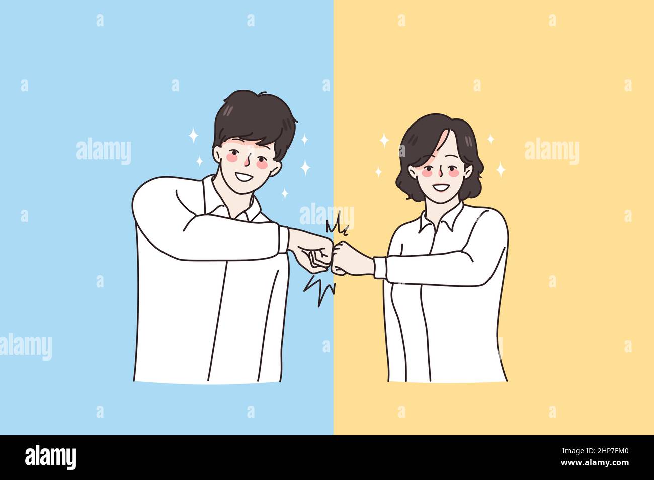 Friendship, collaboration and and mutual support concept Stock Vector ...