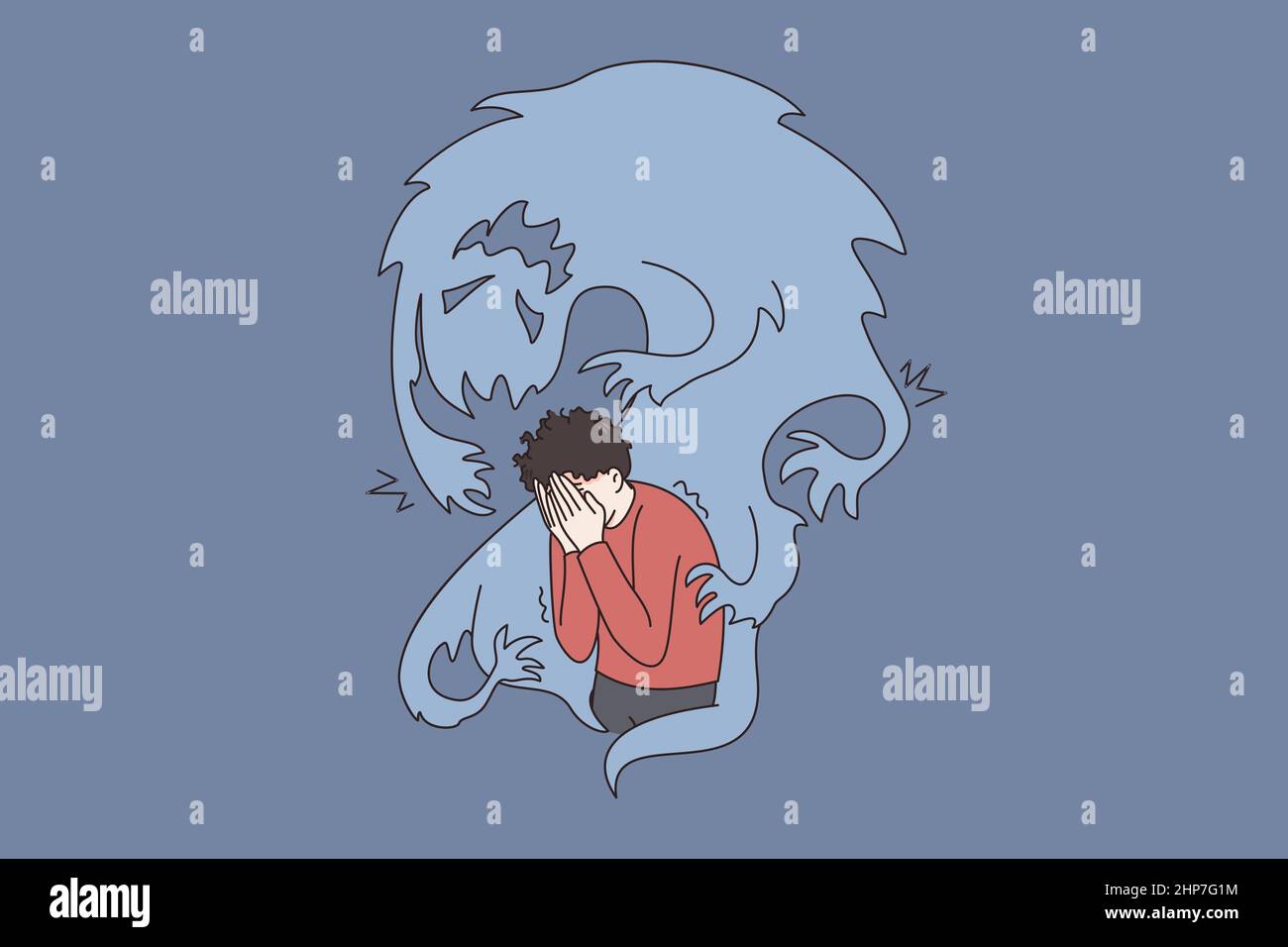 Inner fears and danger concept Stock Vector Image & Art - Alamy