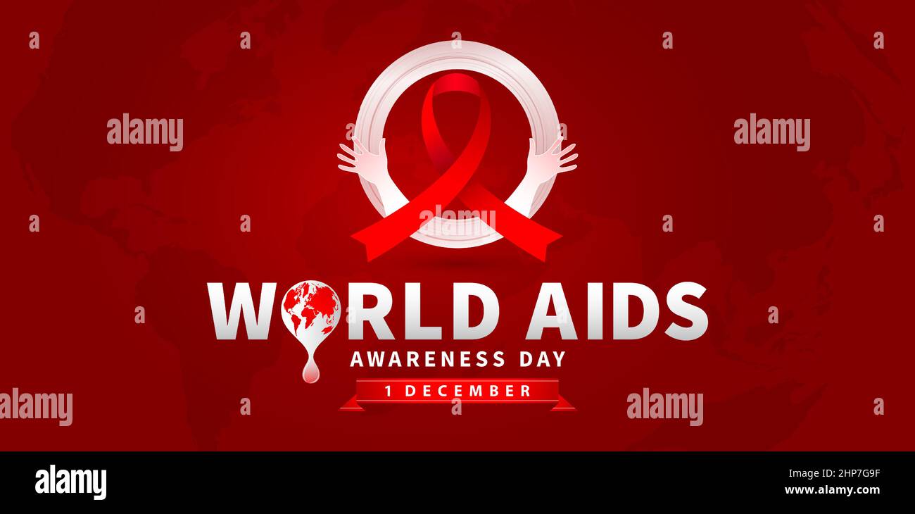 Aids hiv awareness red Stock Vector Images - Alamy