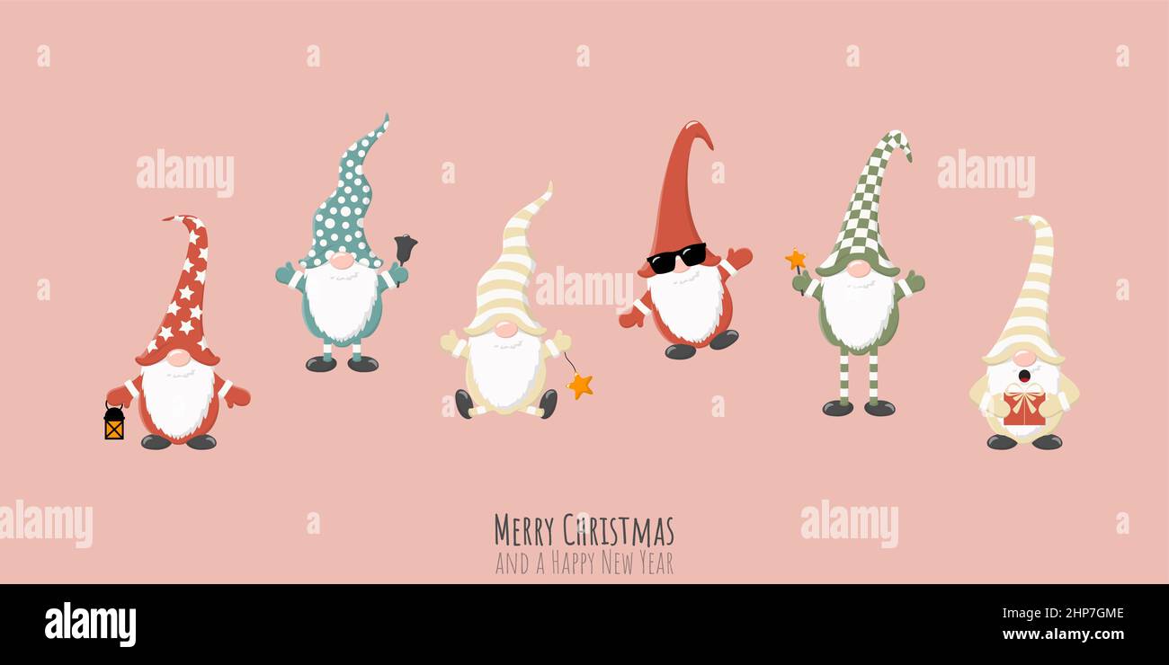 merry christmas dwarfs cartoon style Stock Vector Image & Art - Alamy