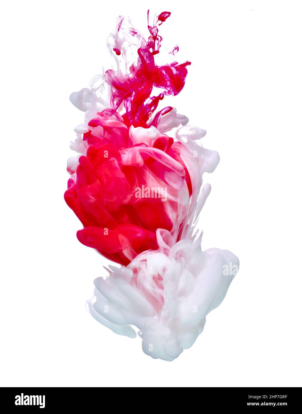 red white paint in water Stock Photo - Alamy