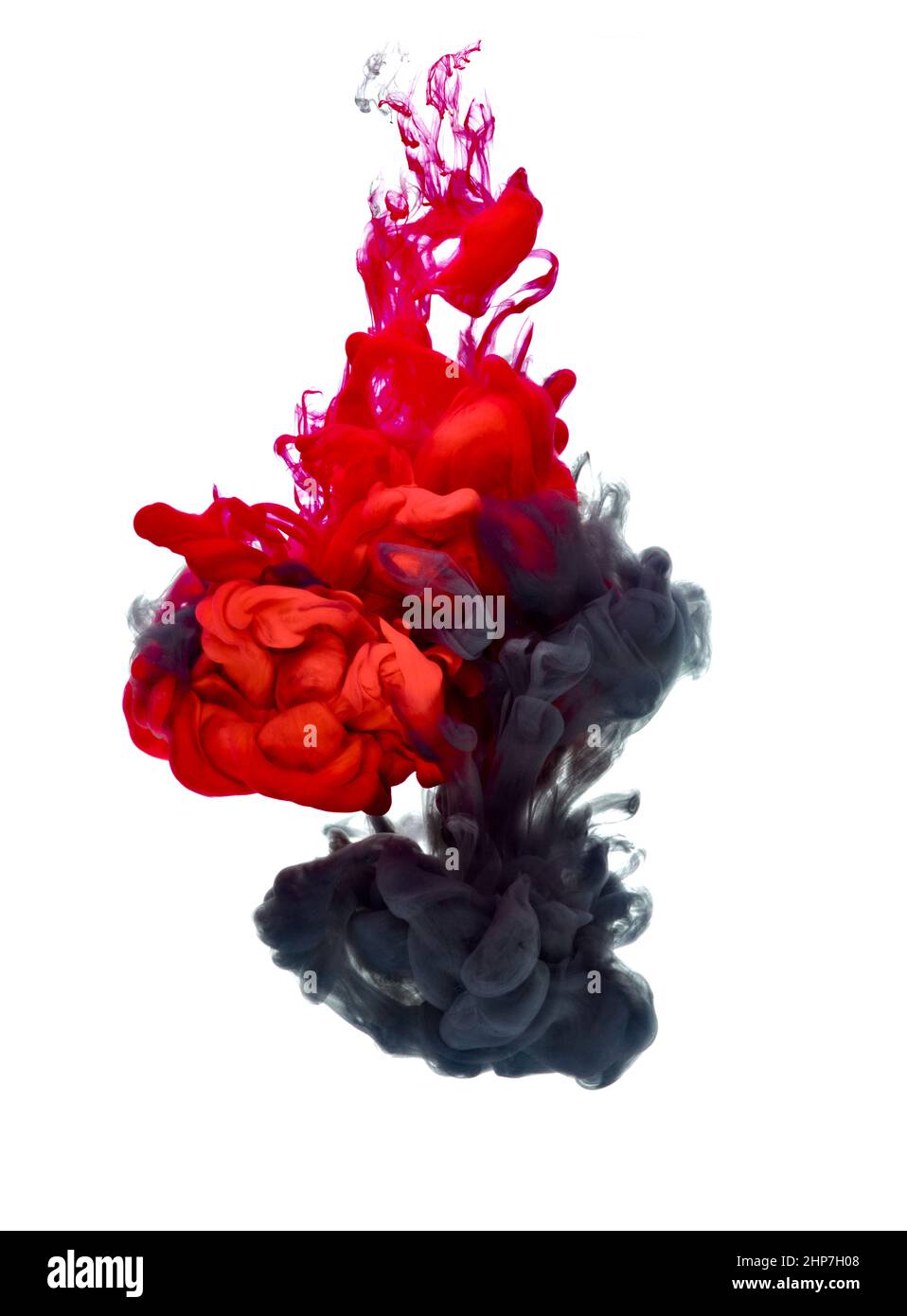 Red Ink In Water On Black