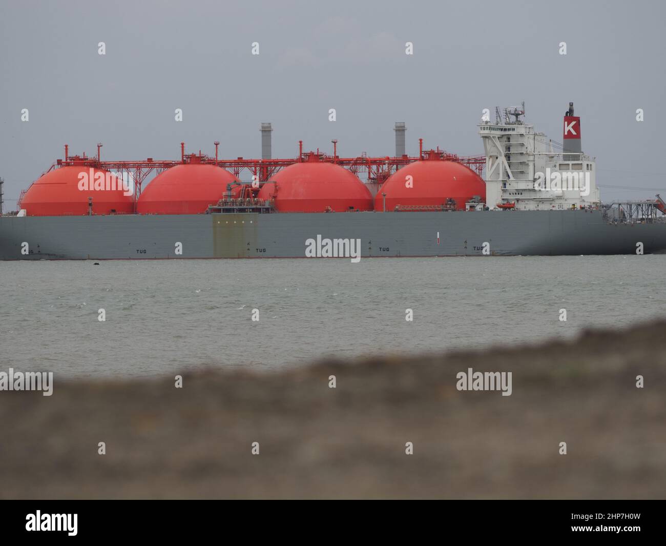 Queenborough, Kent, UK. 19th Feb, 2022. Rising UK energy prices. LNG (Liquefied Natural Gas ...
