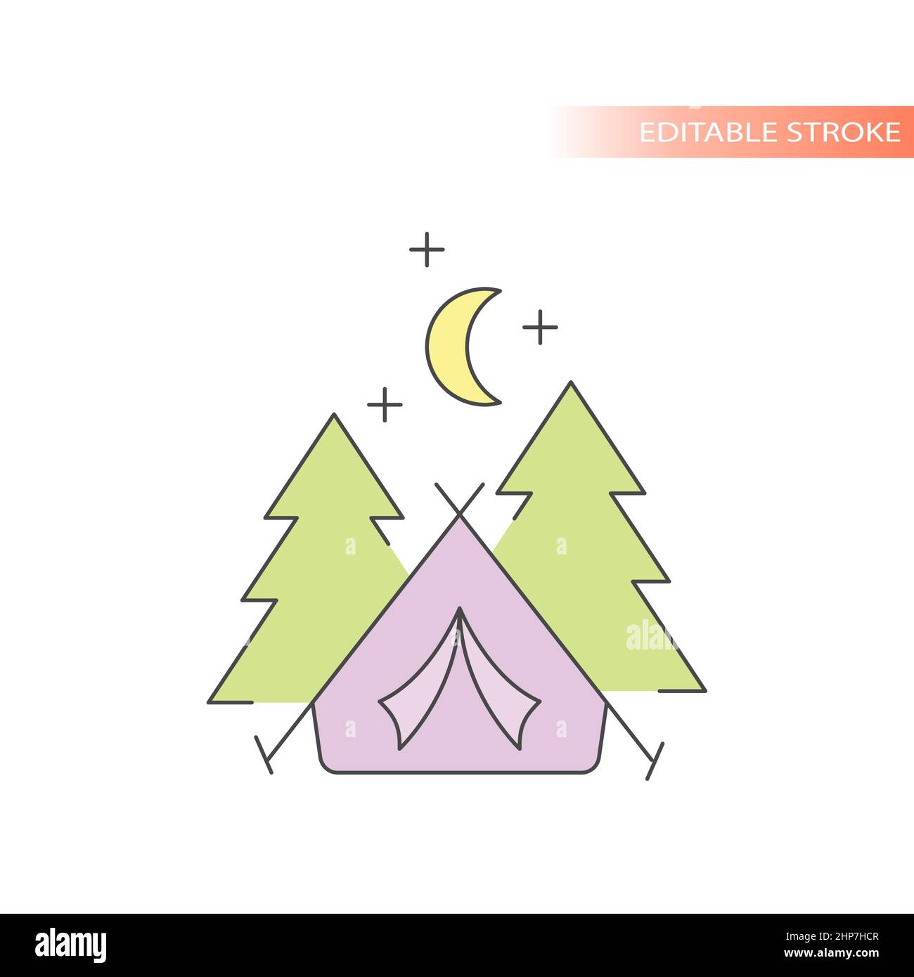 Moon icon line Cut Out Stock Images & Pictures - Alamy