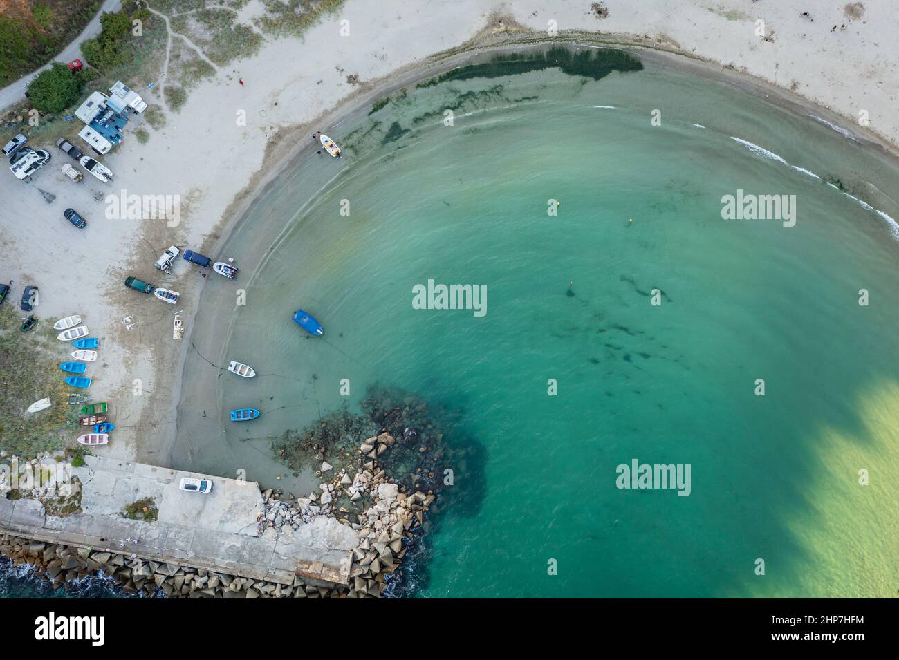 Bolata bay and beach near Balgarevo village in Kaliakra Nature Reserve ...