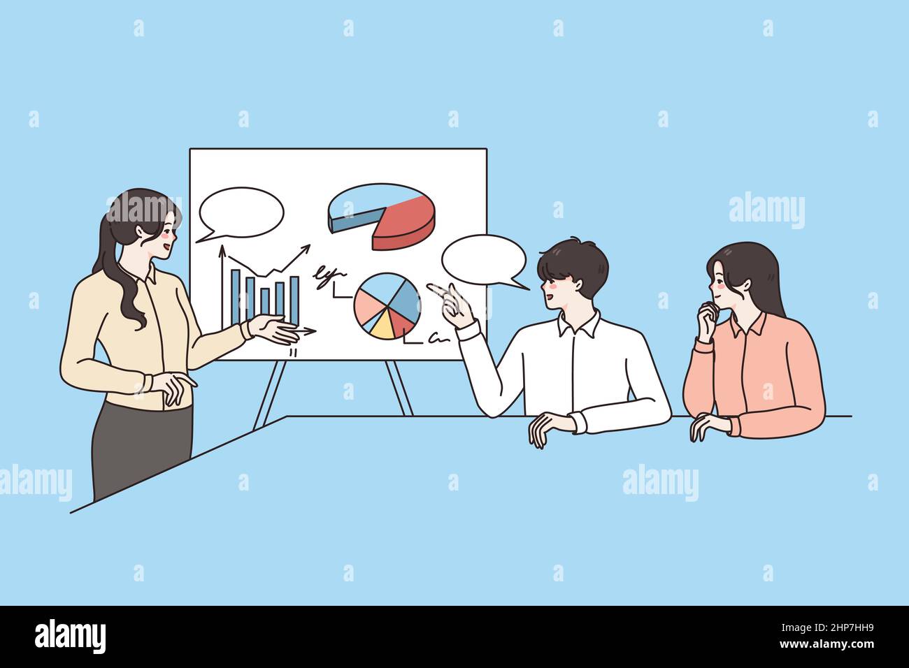 Vector business conference presentation Stock Vector Images - Alamy