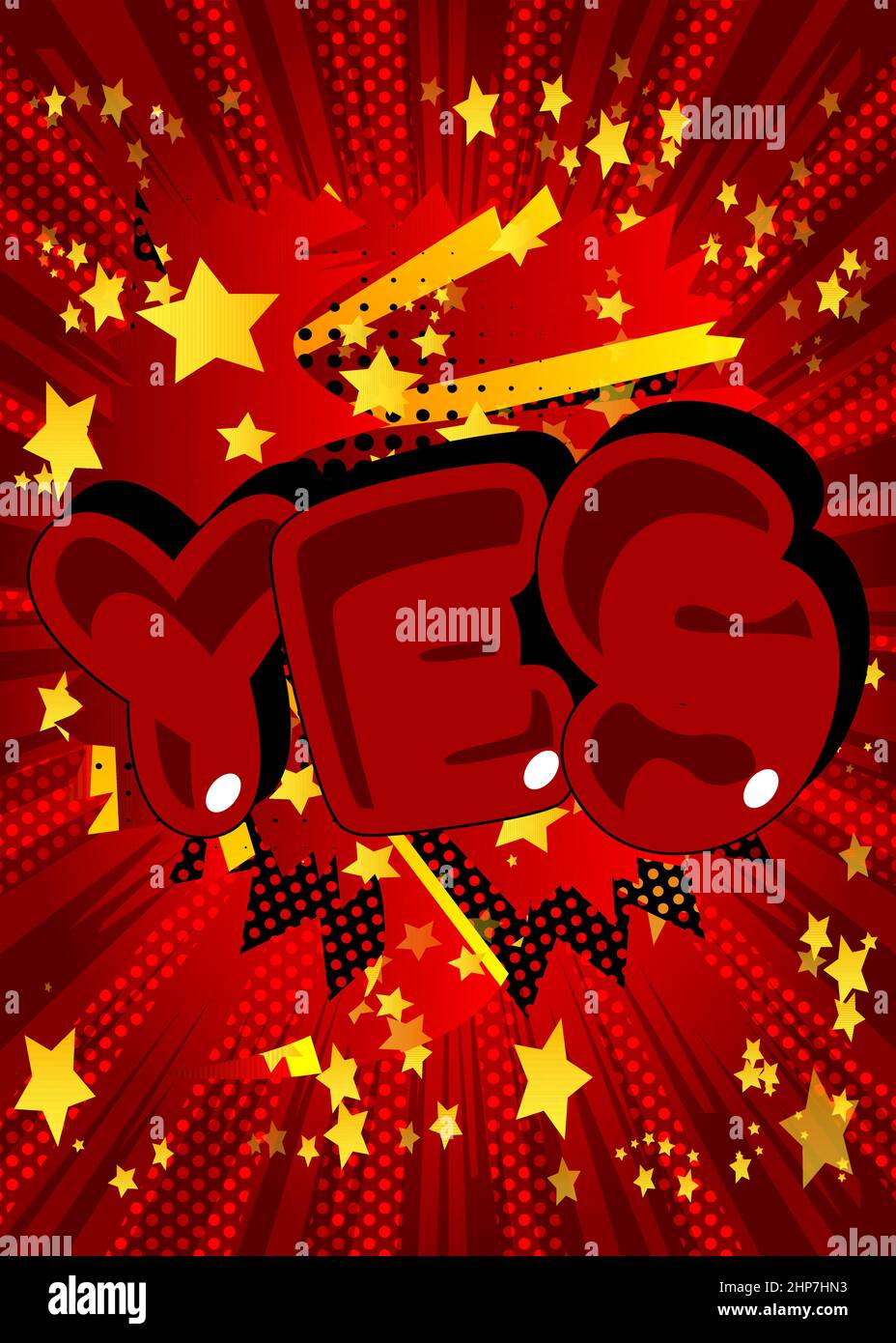 Yes. Comic book word text on abstract comics background Stock Vector ...