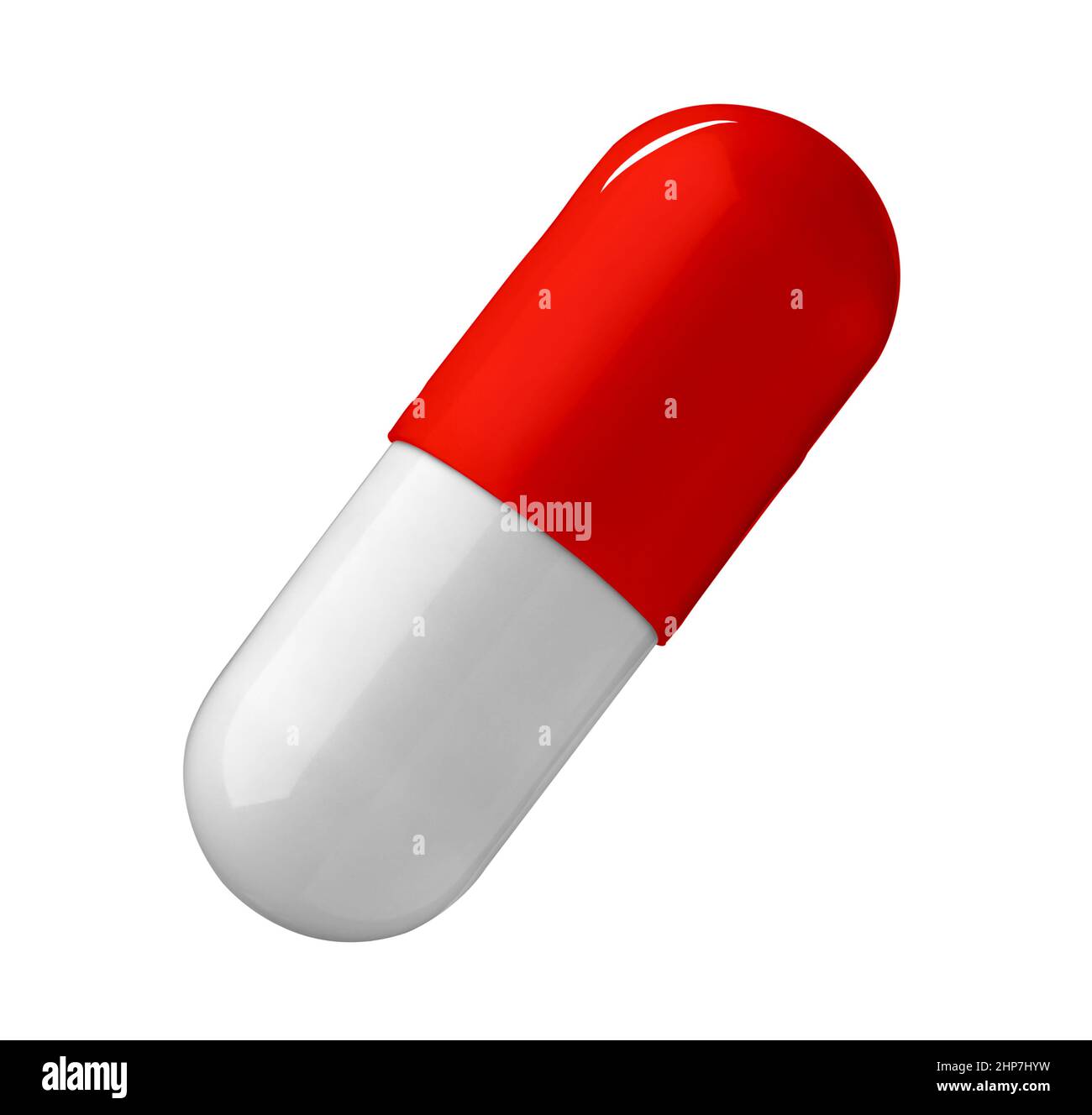 white red pill medical drug medication Stock Photo - Alamy