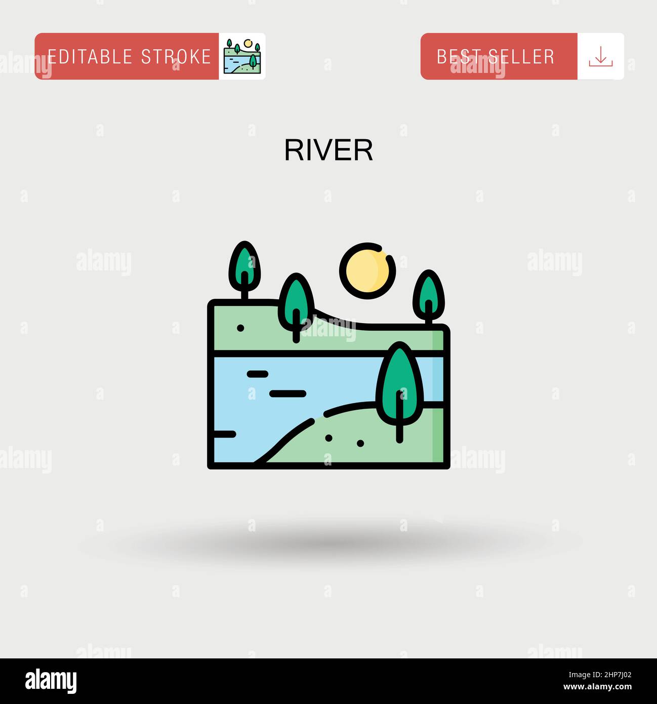 River Simple vector icon Stock Vector Image & Art - Alamy