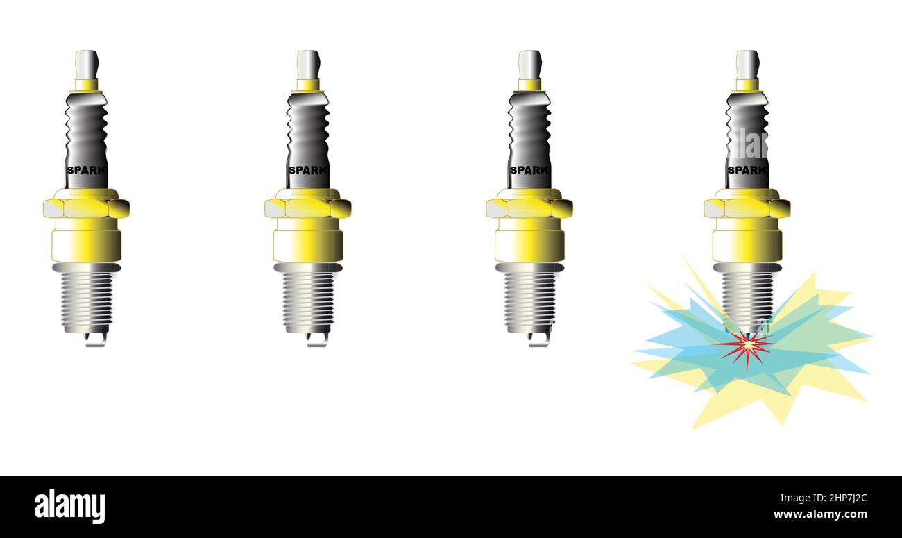 Spark plug gap Stock Vector Images - Alamy